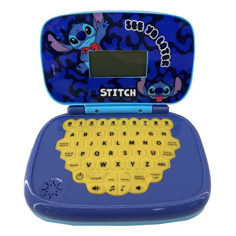 Laptop Infantil Stitch - Estímulo Lúdico e Educativo - Blanc Toys ...