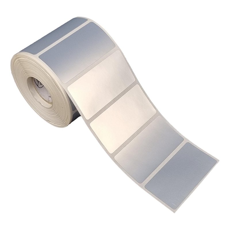 Etiqueta adesiva 60x30mm 6x3cm VOID prata fosco p/ Zebra Argox Elgin ...