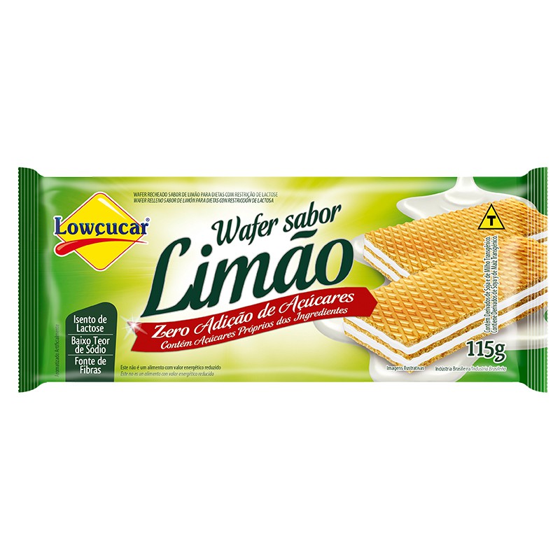 Bolacha Wafer Lowçucar Sabor Limão Zero Açucar 115g - Nosso Armazém ...