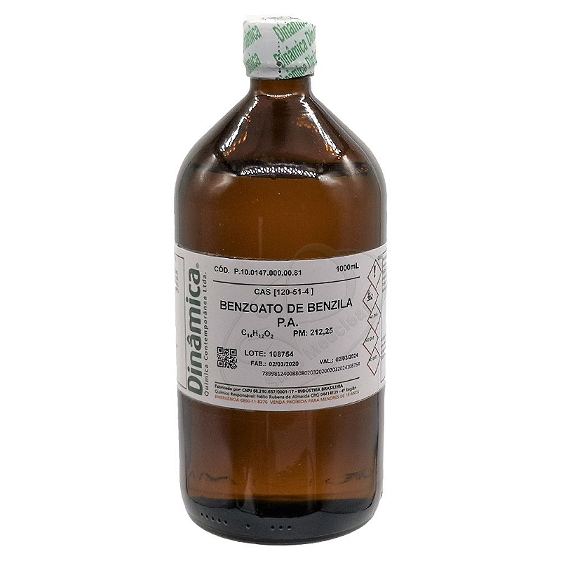 Benzoato de benzila PA 1000ml Dinamica Purissimo - Laderquimica - Linha ...