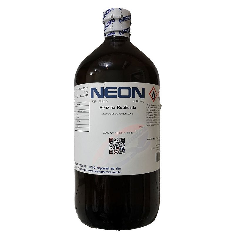 Benzina Retificada pura 1LT Marca Neon - Laderquimica - Linha completa ...
