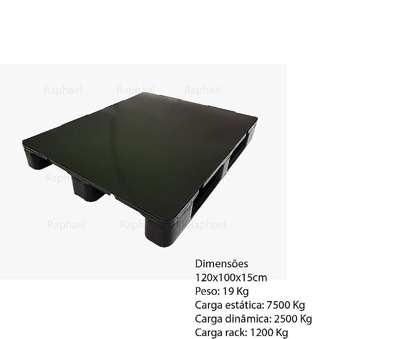 Pallet Plástico PBR 120x100x15 Cm Médio Fechado - Pallet SP