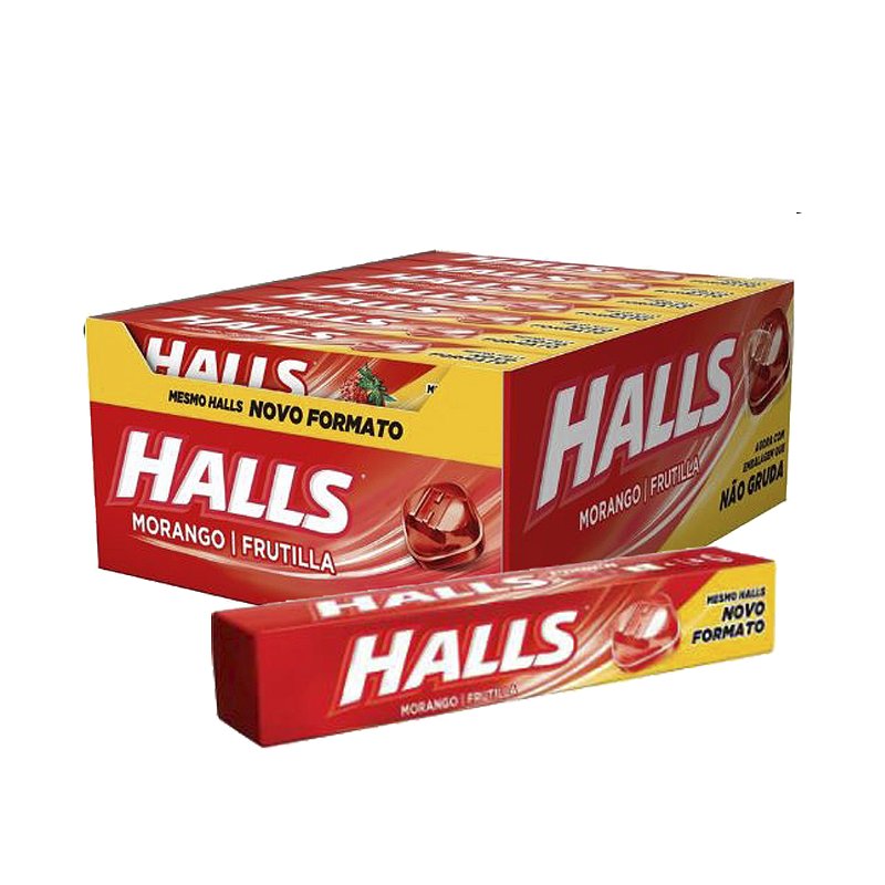 Caixa De Bala Drops Halls Sabor Morango - C/21 Unid - Ameripan ...