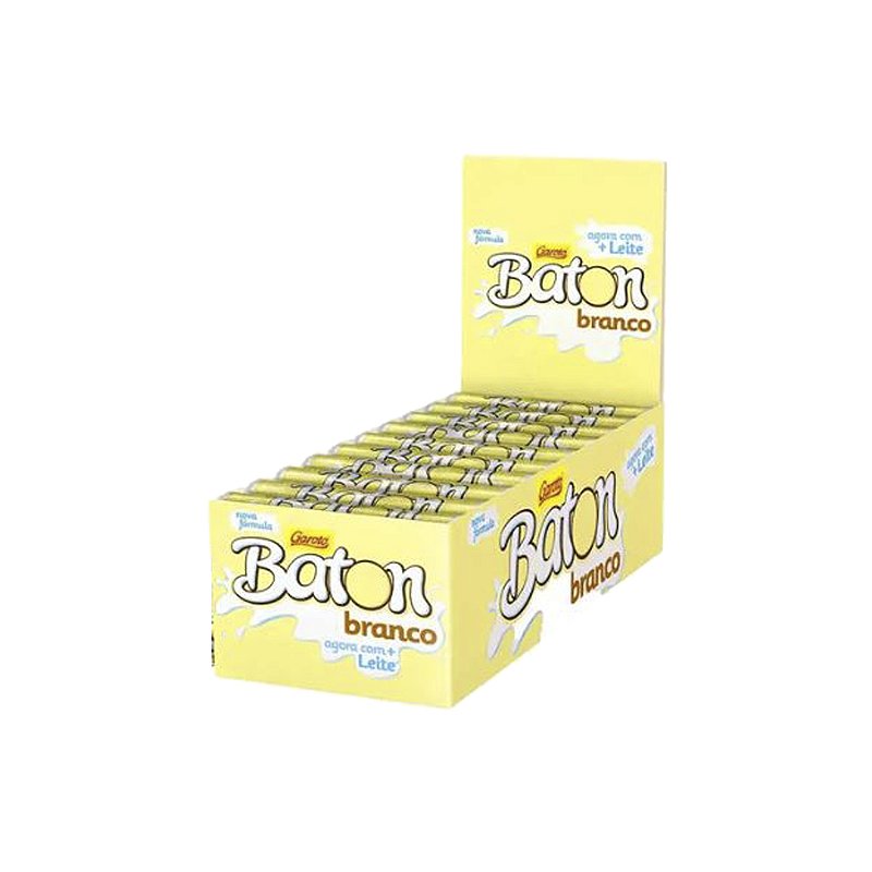 Chocolate Baton Branco Garoto Caixa com 30 und x 16g - Ameripan ...