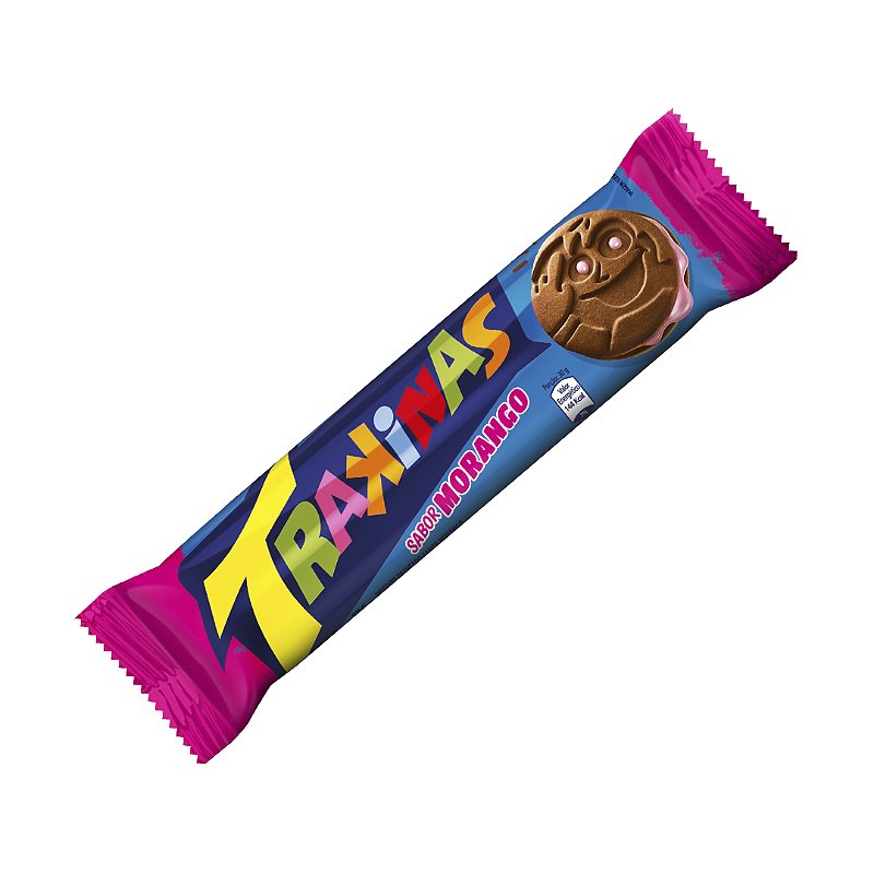 Biscoito Recheado Trakinas Morango 126G - Ameripan Distribuidora - Os ...