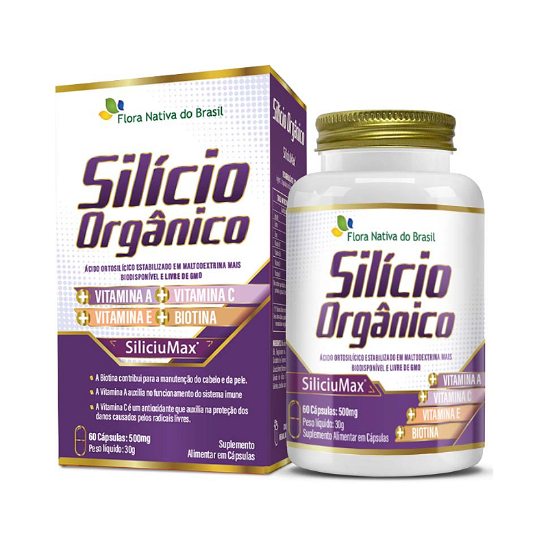 Silício Orgânico e Vitaminas - 60 Cápsulas FloraNativa - Natukura ...