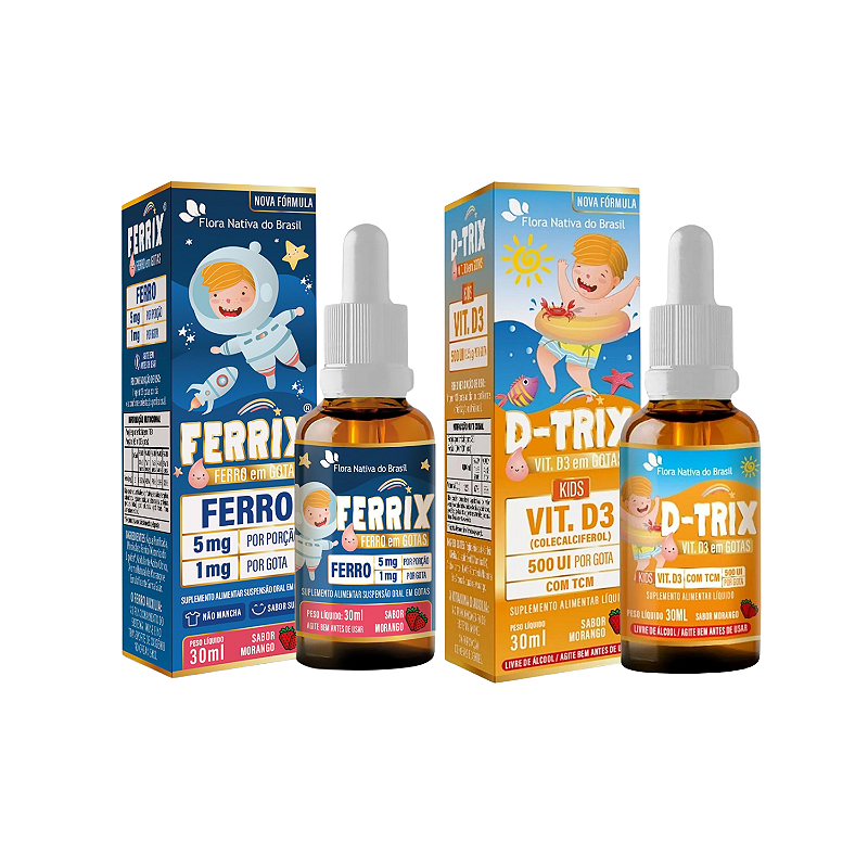 Ferrix + D-trix Vitamina Infantil 20ml - Flora Nativa - Natukura Produtos Naturais