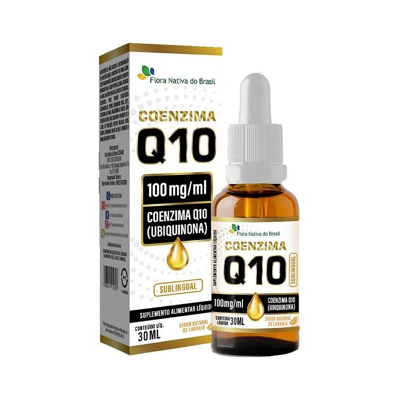 Coenzima Q10 (100mg/ml) 30ml Sabor Laranja - Flora Nativa - Natukura Produtos Naturais