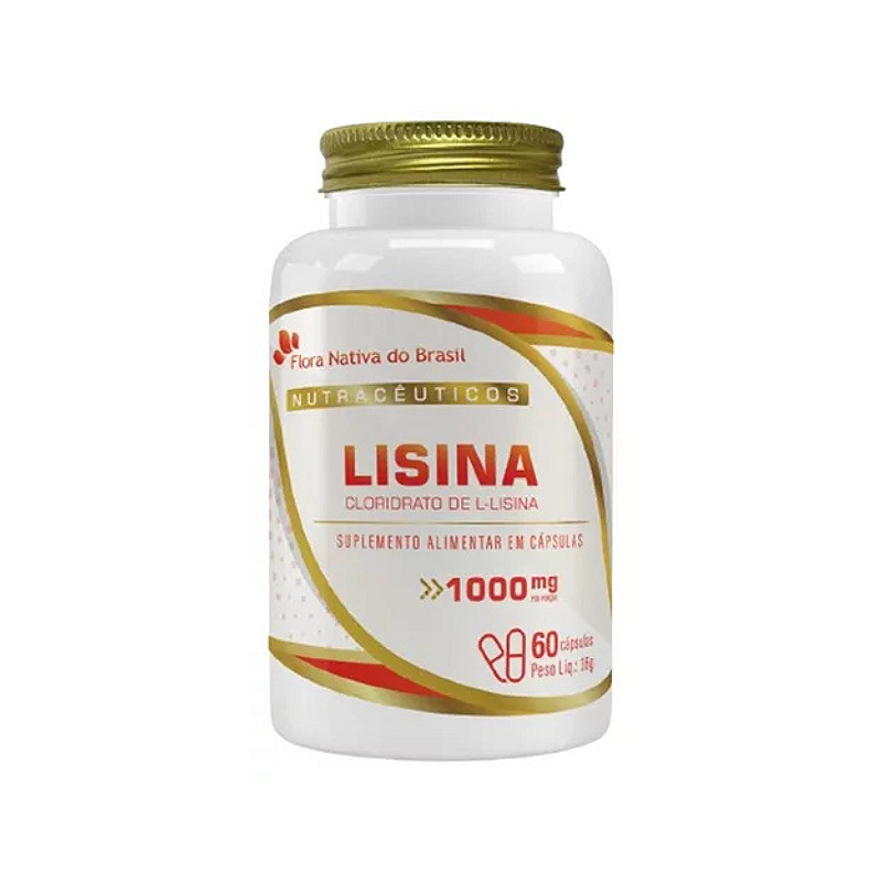Suplemento Lisina 1000mg/PORÇÃO 60caps - Flora Nativa - Natukura ...