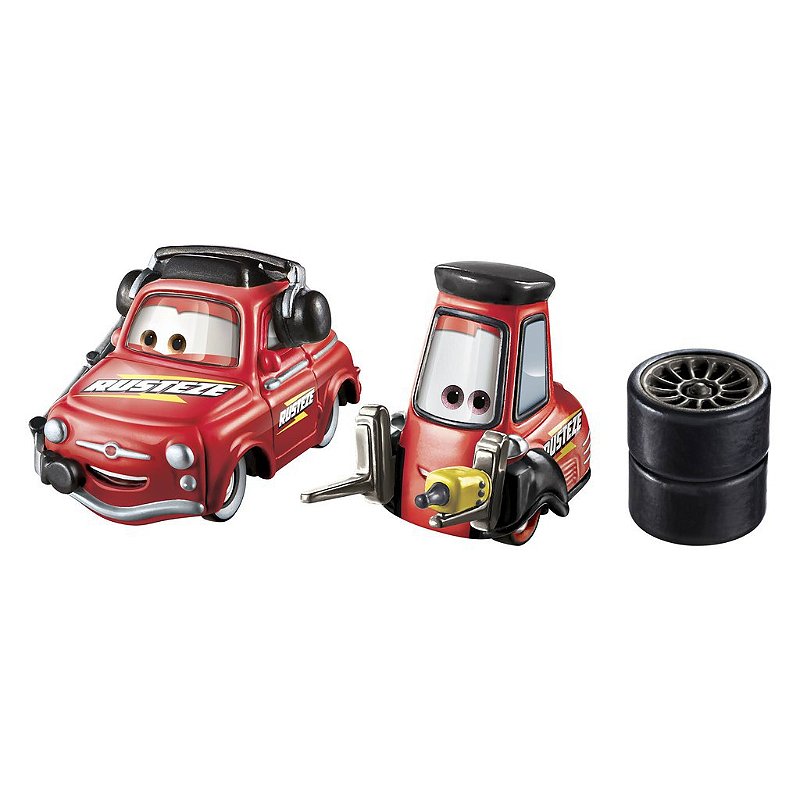 Disney Cars Pit Crew Luigi & Guido Nascar Rust-eze - Minicars Brasil