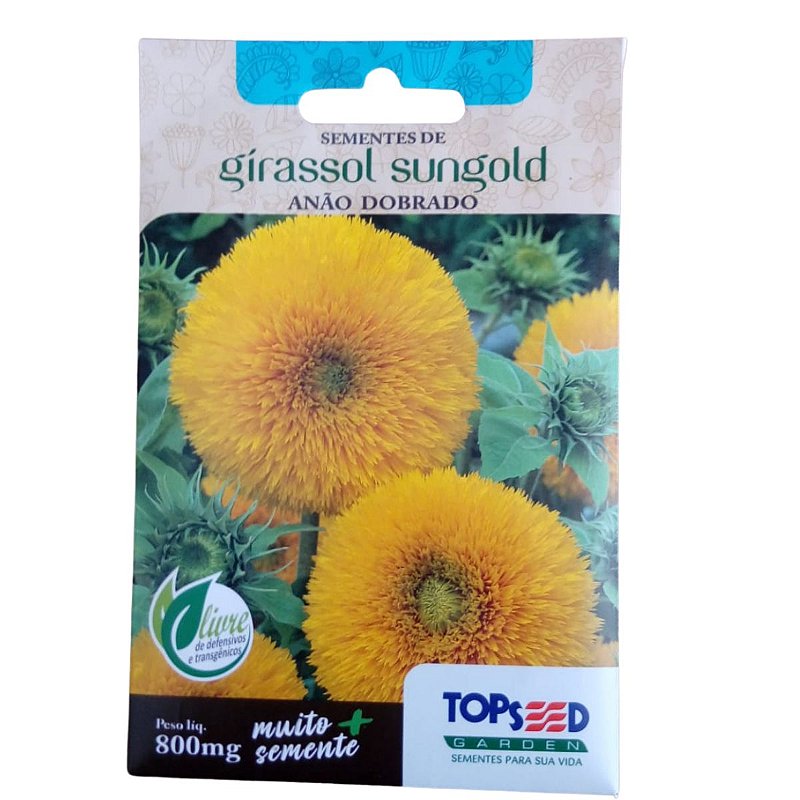 Semente de Girassol SunGold 1g - Topseed - Casa das Sementes Lavras
