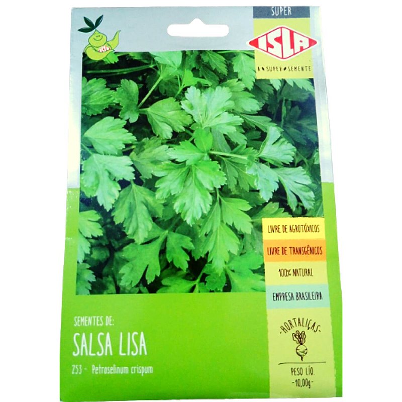 Semente de Salsa Lisa - Casa das Sementes Lavras