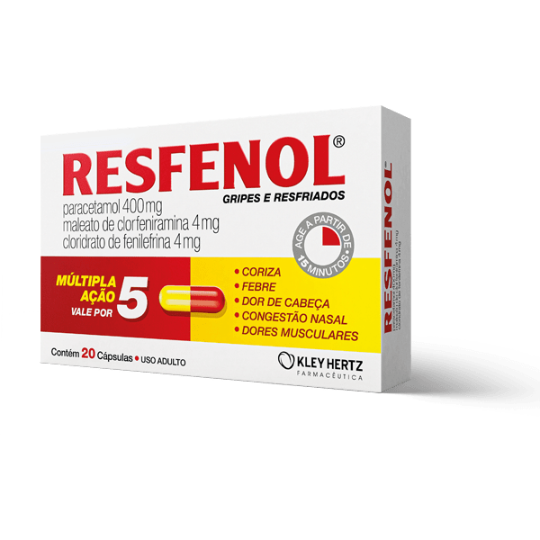 Resfenol c/20 Cps. - Drogarias Marcfarma e Farmaior