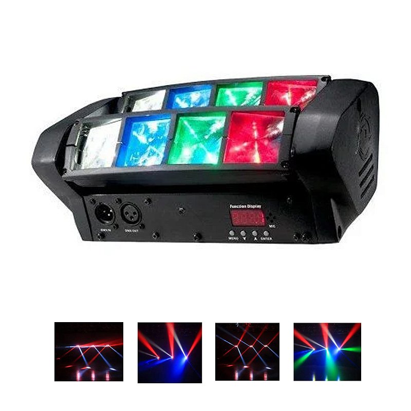 Comprar Efeito Led Spider 8x3w RGBW - R2 Luz | Iluminação Profissional