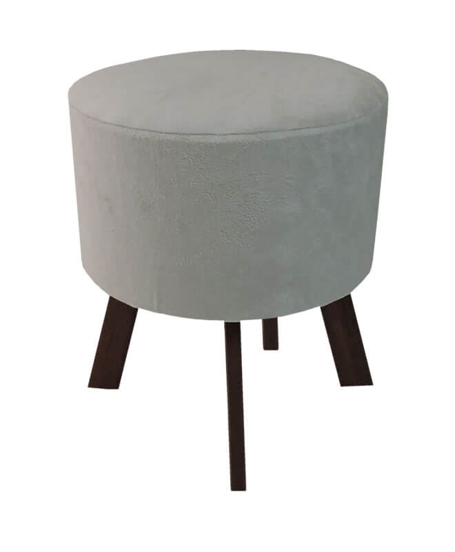 PUFF RETRO REDONDO SUEDE BEGE CLARO - Sellercom