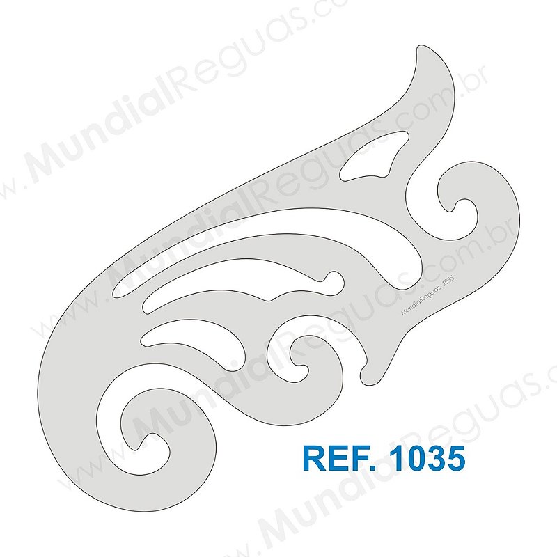 Curva Francesa 35 cm grande em acrílico - Mundial Réguas - Réguas ...