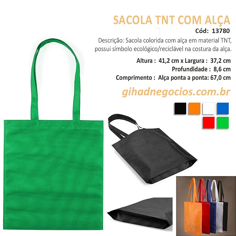 Sacola em TNT Personalizada Com Logomarca para Brindes - GIHAD NEGOCIOS