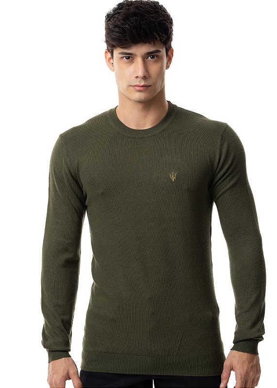 Clássico suéter masculino gola careca - MYROFICIAL