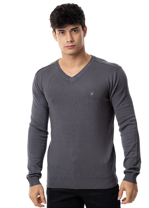Clássico suéter masculino gola V - MYROFICIAL