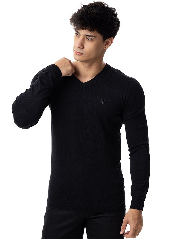 Clássico suéter masculino gola V - MYROFICIAL