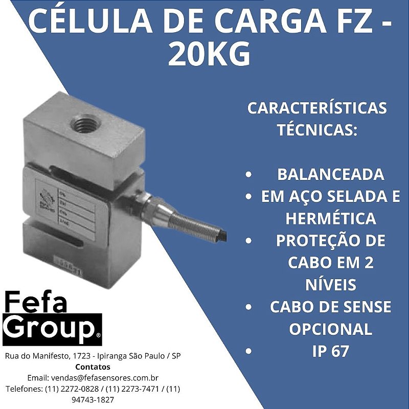 Célula de Carga Modelo FZ - Lojas Fefa
