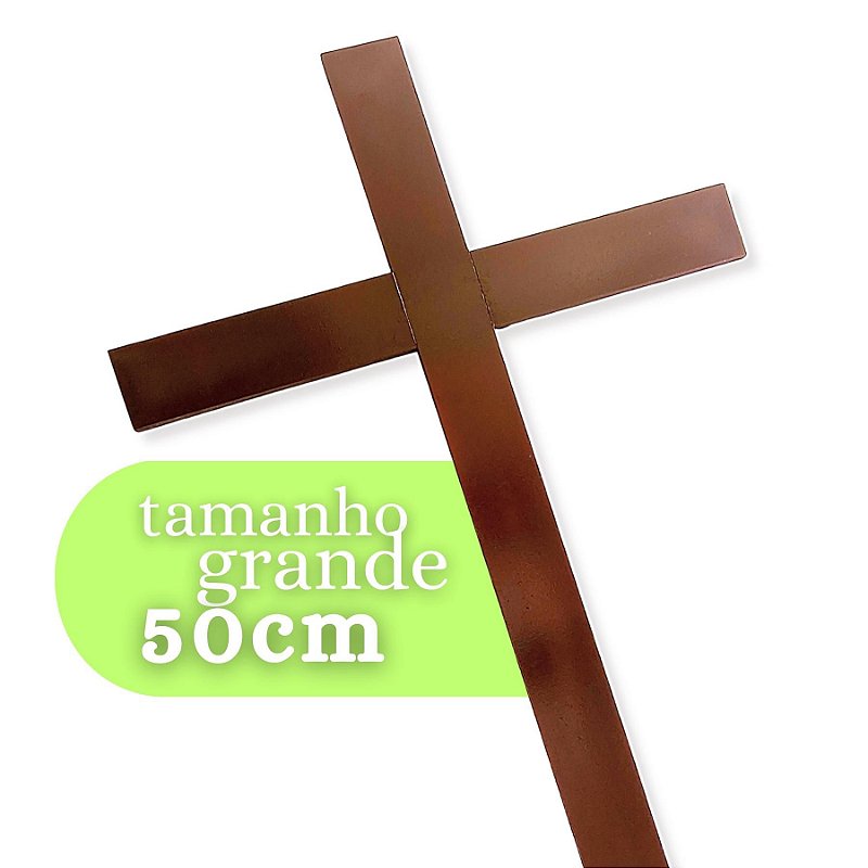 Cruz de Madeira Grande de Parede 50cm - Divinário | Melhor da arte ...