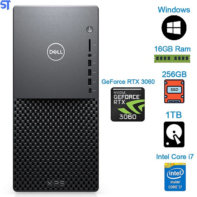 Microcomputador Dell XPS 8940 Core i7-10700, RAM 16GB Microcomputador Dell XPS 8940 Core i7-10700, RAM 16GB