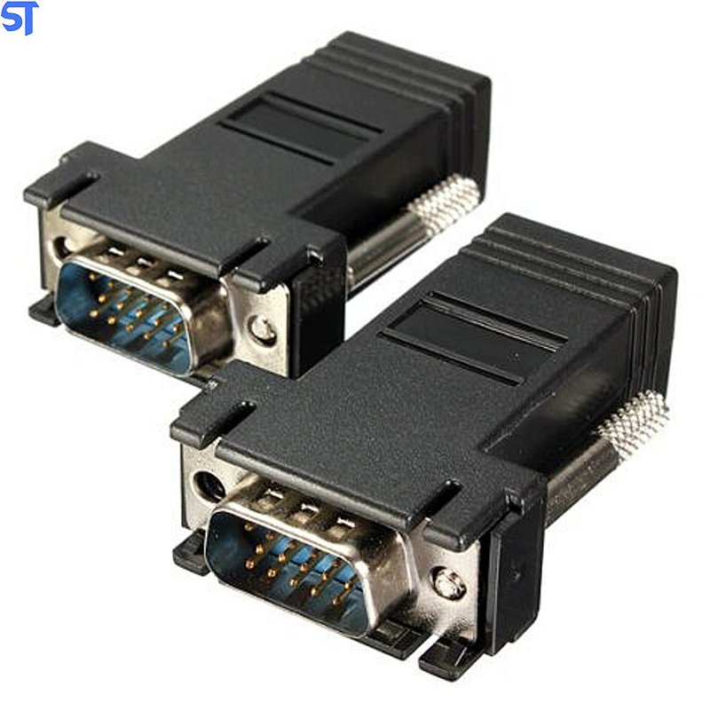 Conector Extensor Vga Macho X Rj45 Cat5/ 6 - SobralTech