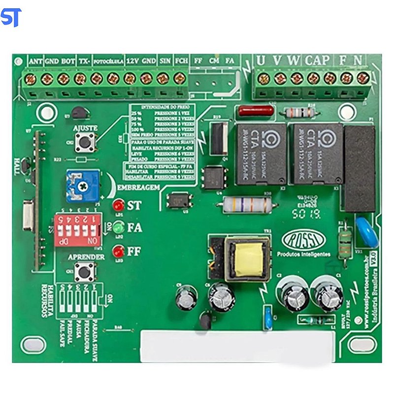 Placa Central de Comando para Motor de Portão Inter Dig Rossi CM NKXH30 ... Placa Central de Comando para Motor de Portão Inter Dig Rossi CM NKXH30 ...