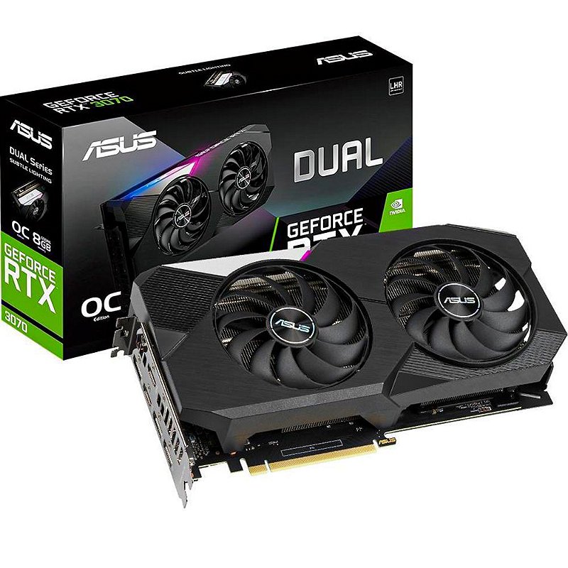 Placa de Vídeo Asus Dual NVIDIA GeForce RTX 3070 O8G V2 OC, 8GB GDDR6 ...