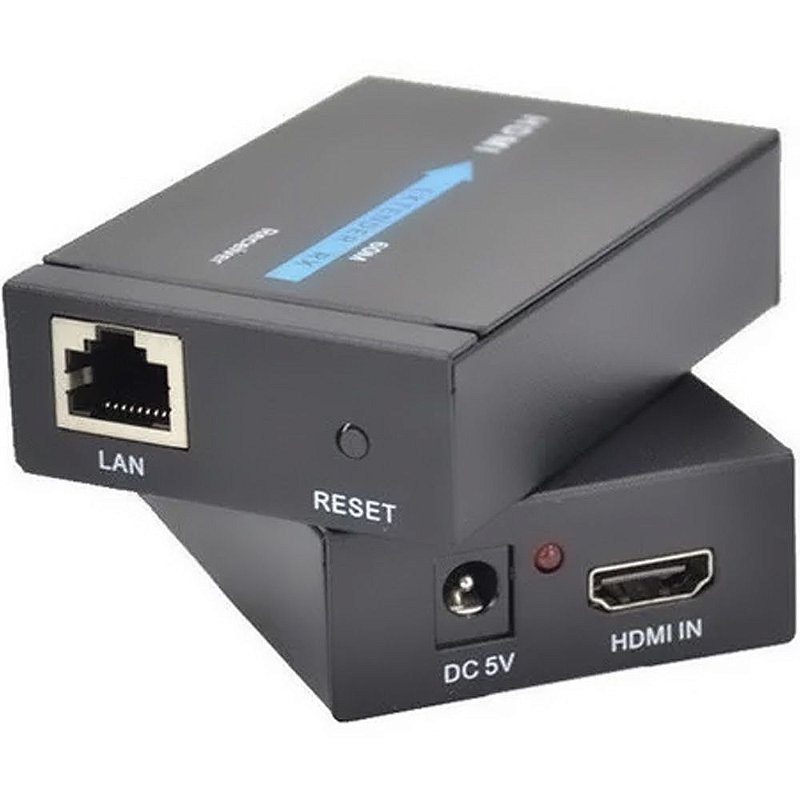 Extensor Hdmi 60 Metros X Rj45 Cat5e/cat-6 3d 1080p Full Hd - SobralTech