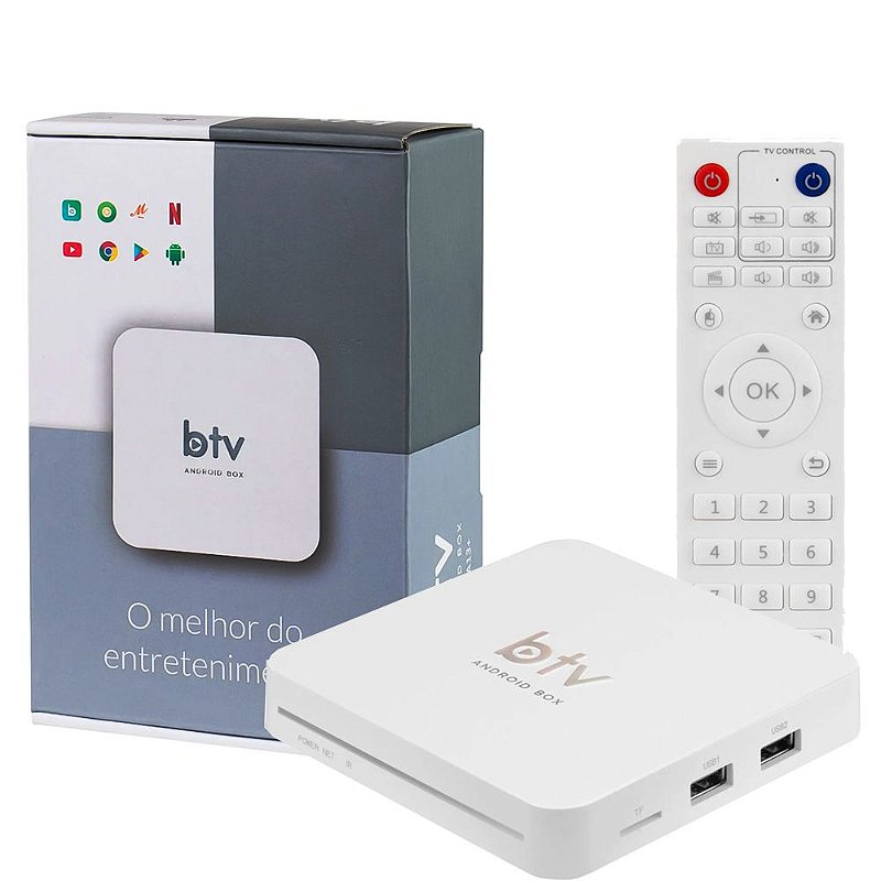 Receptor FTA TV BOX BTV A13+ 4K Ultra HD Wifi-5G - Branco - SobralTech
