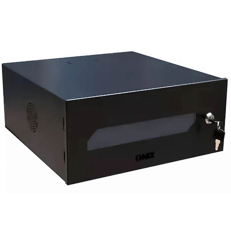 Mini Rack 19" 03u x 350mm Acr com 02 Chaves Max Eletron Preto 4040 ...