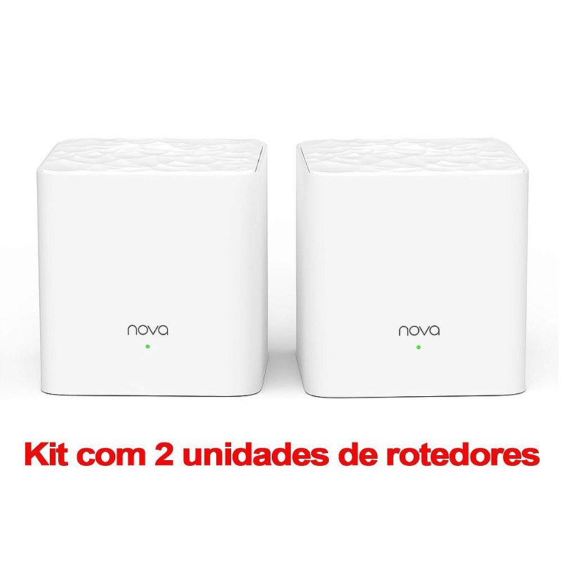 Kit com 2 Roteadores WiFi Mesh 5GHZ E 2.4GHZ AC1200 MW3 Tenda - Branco ...