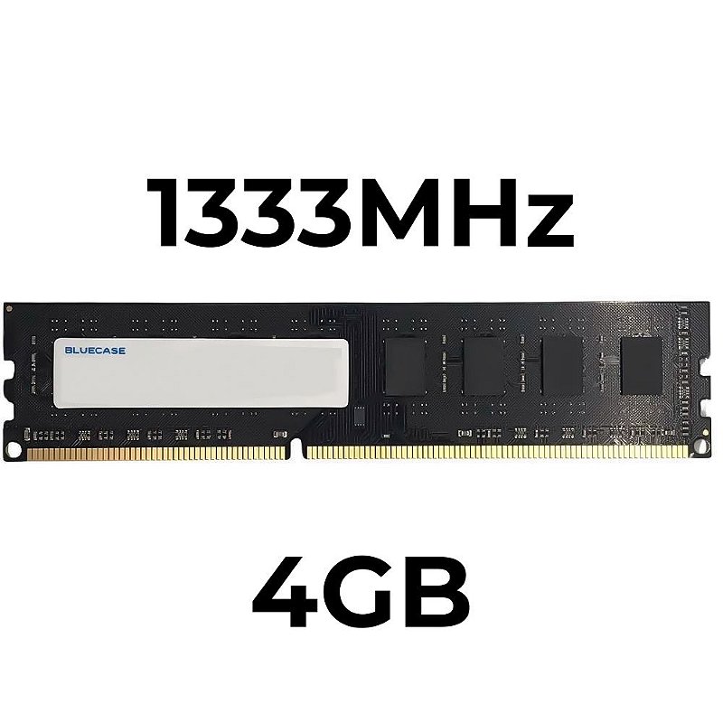 Memoria Ram Desktop 4GB 1333MHZ DDR3 Long Dimm 1.5V Dual Rank Bluecase ...