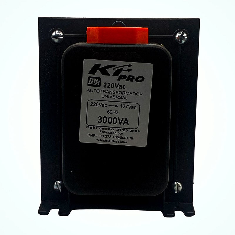 Autotransformador KF, Bivolt 110/220V, 3.000VA, Pro, Preto -TRF0914 - SobralTech