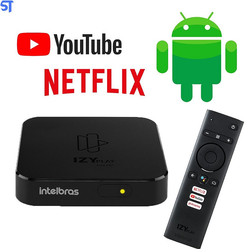 Smart Box Android TV Izy Play 4143010 Intelbras - SobralTech