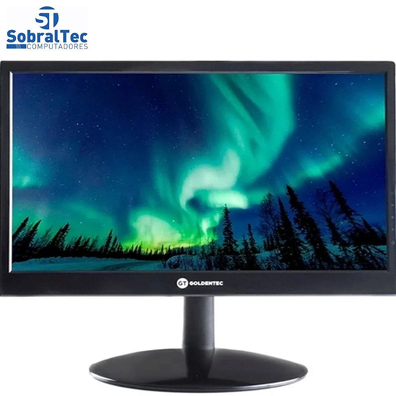 Monitor LED 19.5" Widescreen HDMI e VGA e Som Goldentec MG19 - SobralTech