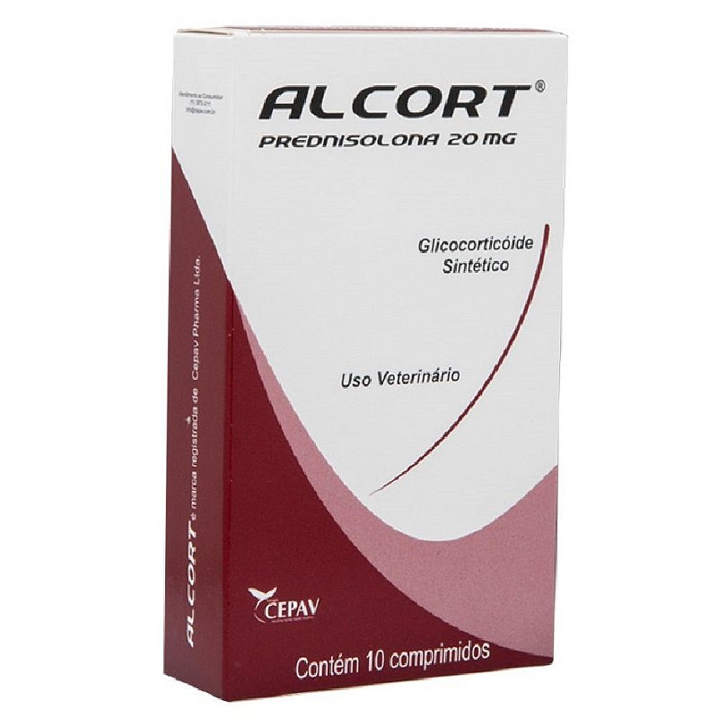 Alcort 20mg Anti-inflamatório 10 Comprimidos - Cepav - AmorePets - O ...