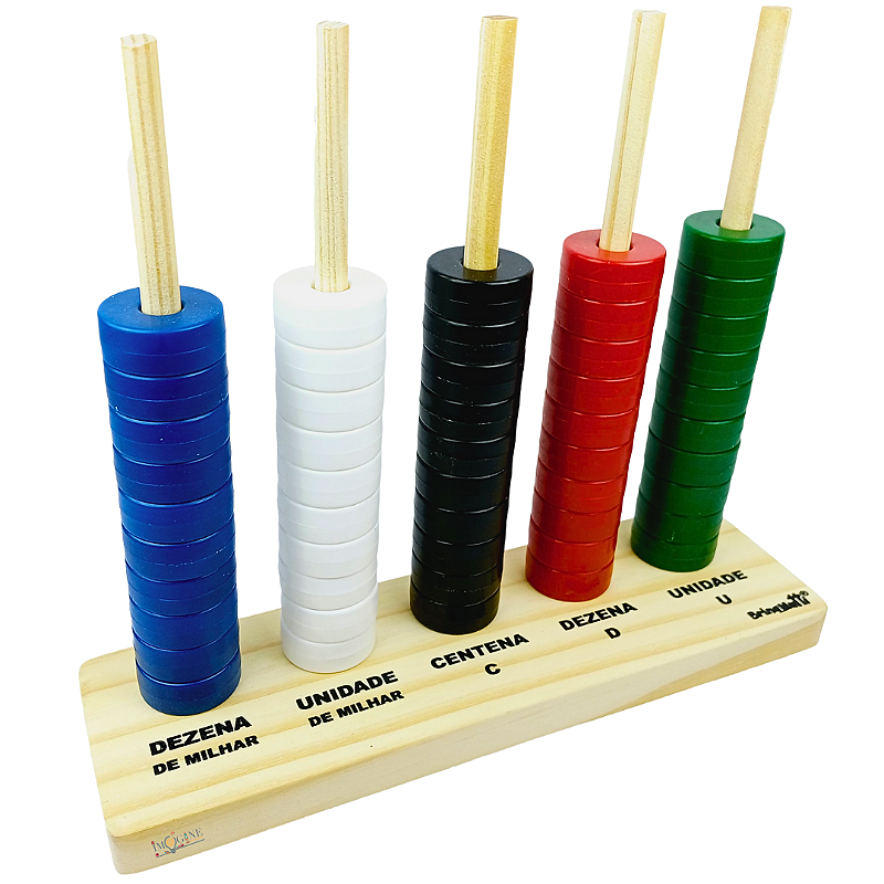 Ábaco Aberto Infantil Madeira Escolar Educativo Aluno Matemática ...