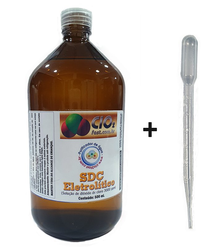 Solução eletrolítica a 3000 ppm 500 mL (SDC) - ClO2 Fast