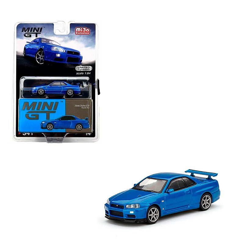 Miniatura Mini GT 1:64 Nissan GT-R R34 #341 - Counting Minis