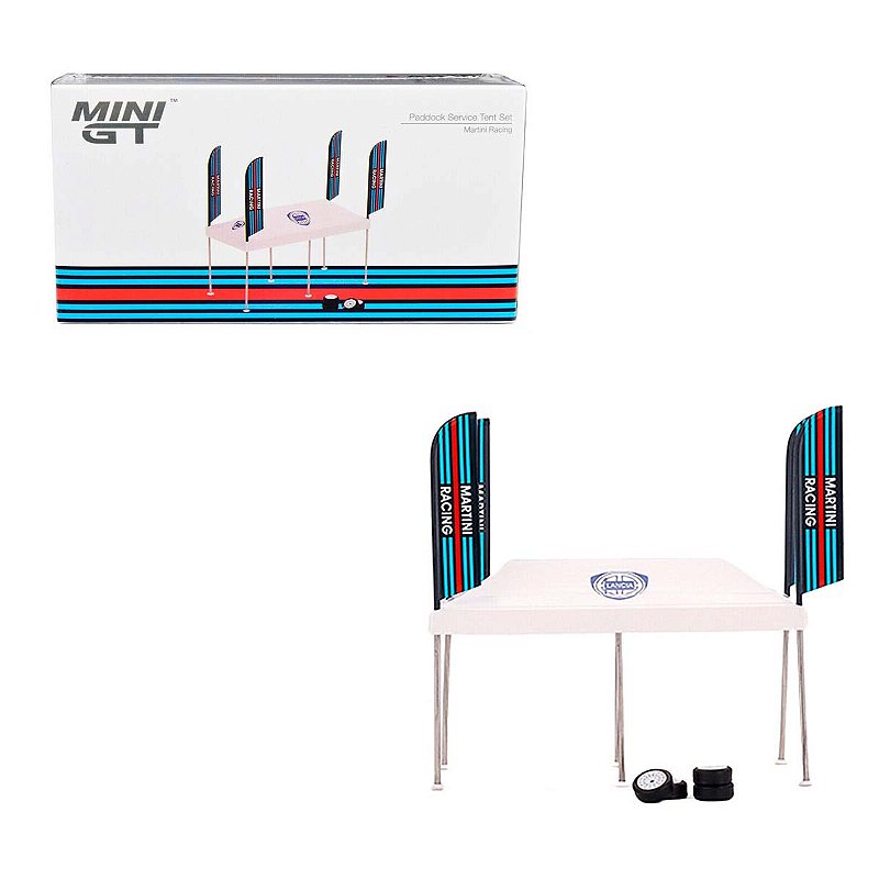 Set Martini Racing - Mini GT 1:64 Paddock Service (Tenda) - Counting Minis