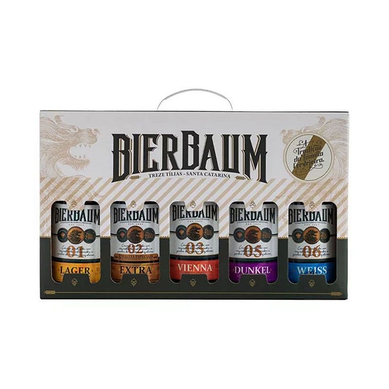 Kit Bierbaum 5 Cervejas x 600ml - Família Scopel Delivery