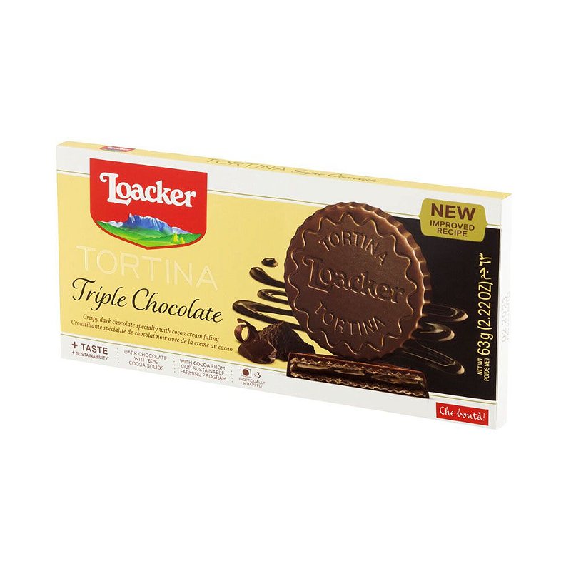 Biscoito Ita Loacker Tortina Triple Chocolate 63g - Família Scopel Delivery
