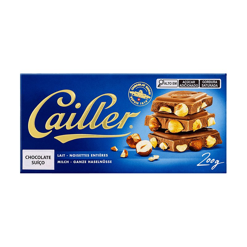 Chocolate Cailler com Avelãs Inteiras 200g - Família Scopel Delivery