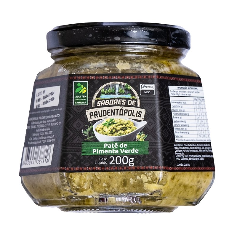 Pate de Pimenta Verde Sabores de Prudentopolis 200g - Família Scopel ...