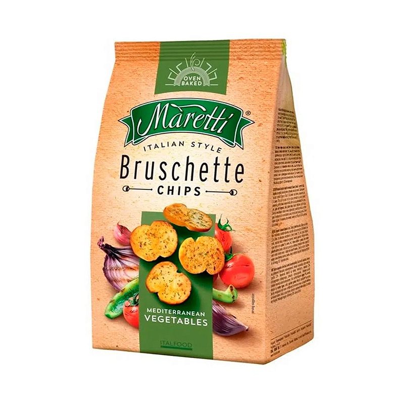 Bruschette Chips Maretti Mediterranean Vegetables 85g - Família Scopel ...