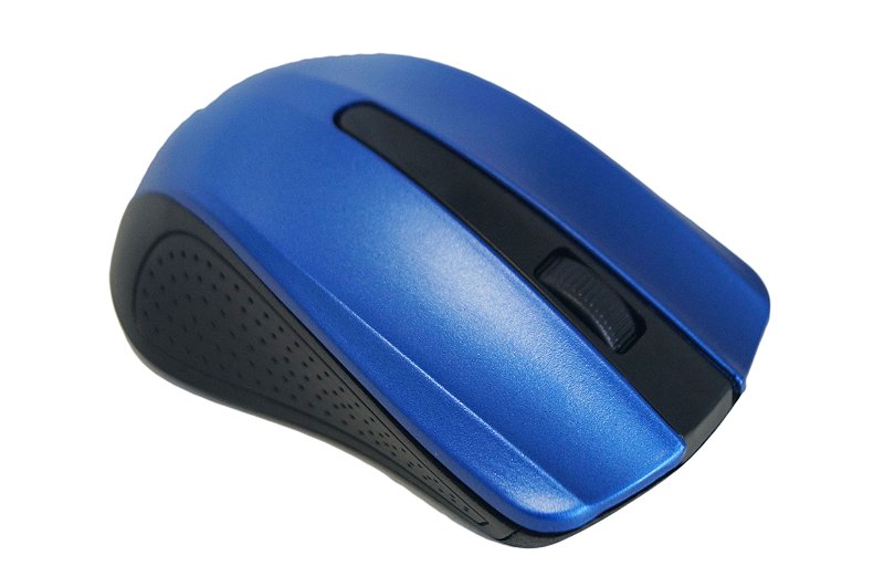 Mouse Sem Fio Usb 2.4g Anatomico Azul com Preto 82862 YDTECH - YDTECH