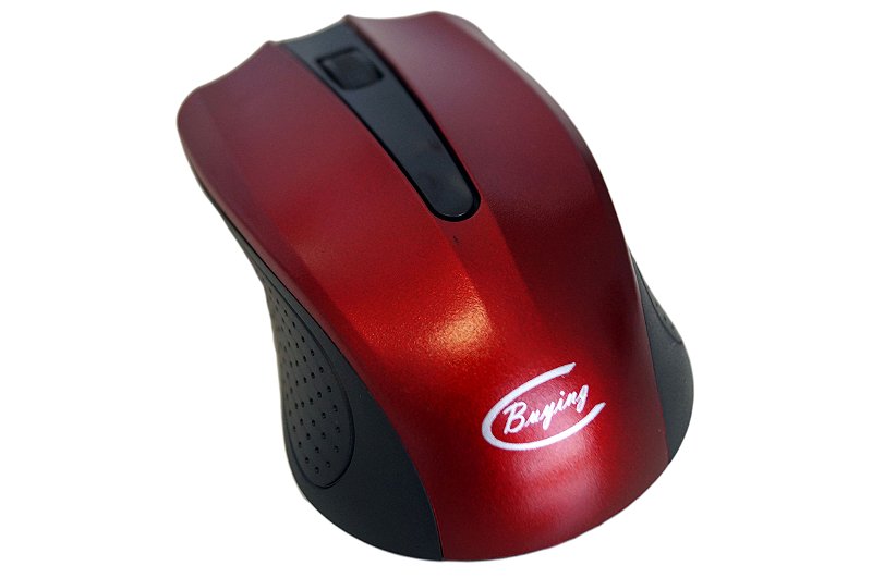 Mouse Sem Fio Usb 2.4g Anatomico Vermelho com Preto 82862 YDTECH - YDTECH